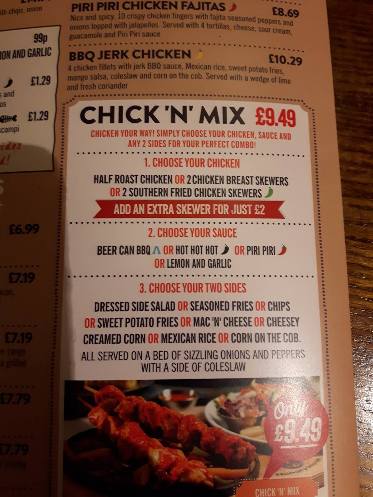 Menu at Mundy Arms, Heanor pub & bar, Heanor, Ilkeston Rd