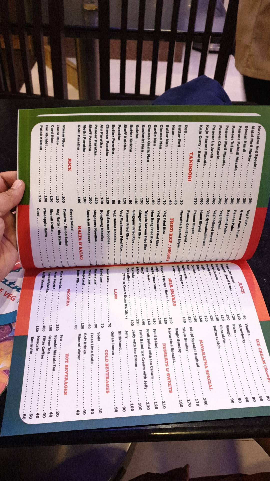 Menu at Navratna Udupi Pure Veg Family Restaurant, Morjim