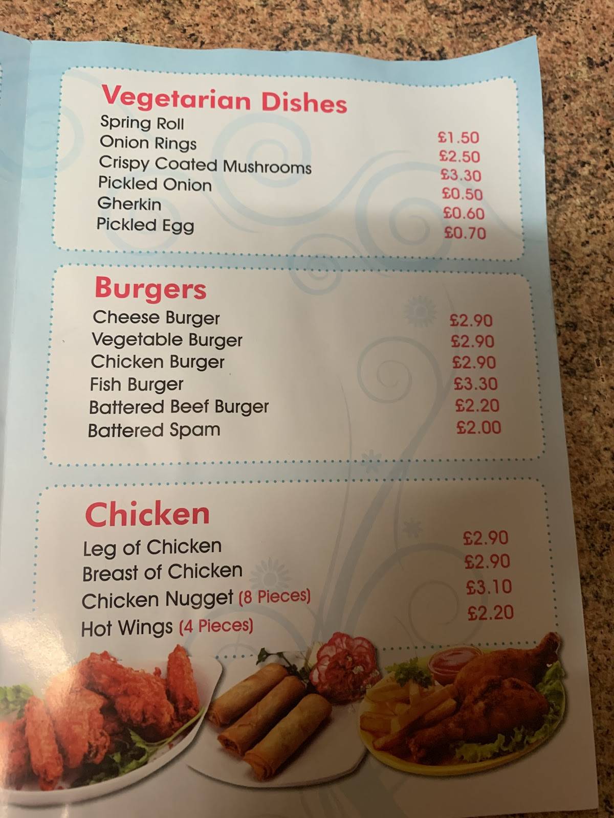 Menu at New Garden Fish Bar, High Wycombe