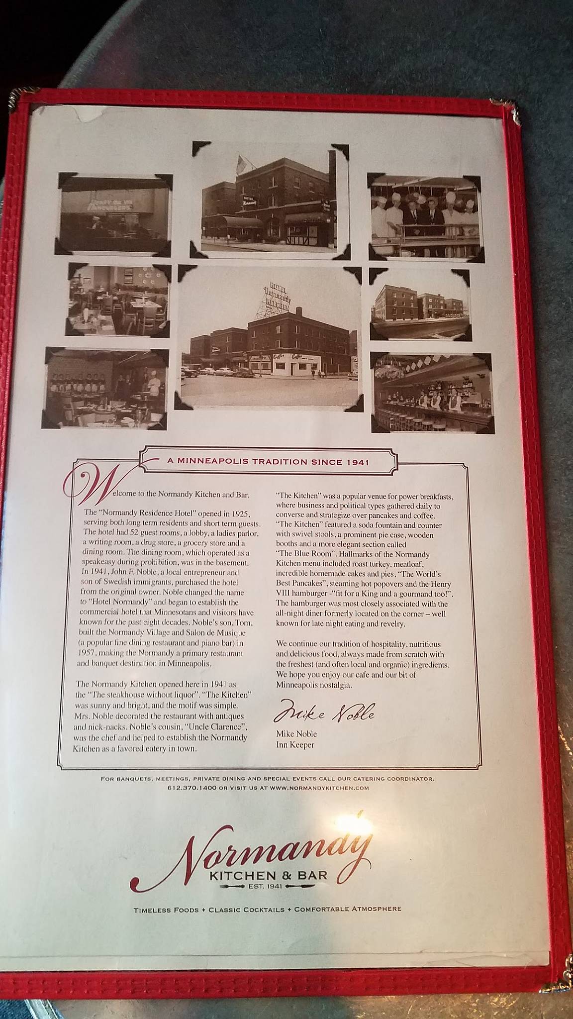 Menu at Normandy Kitchen pub & bar, Minneapolis