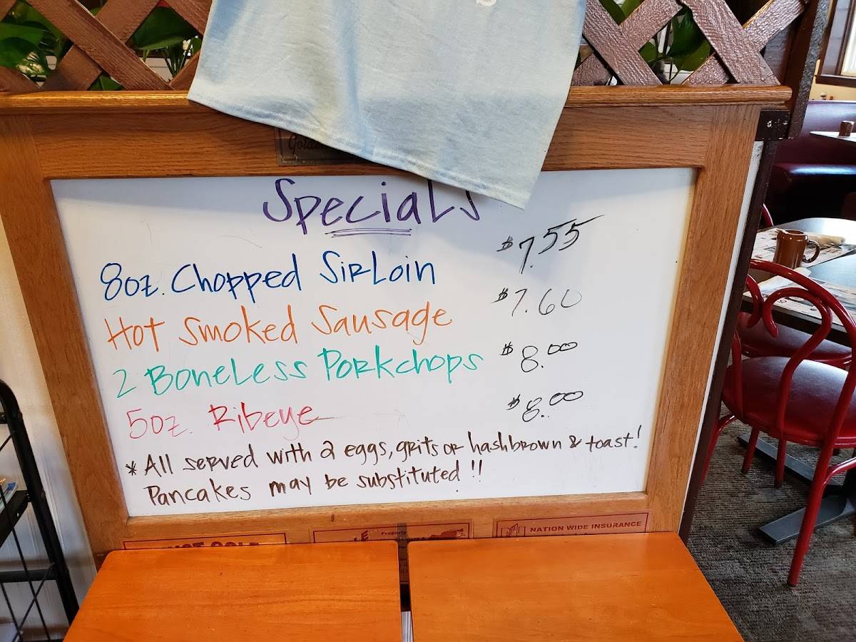 Menu at Golden Griddle Pancake House restaurant, North Myrtle Beach