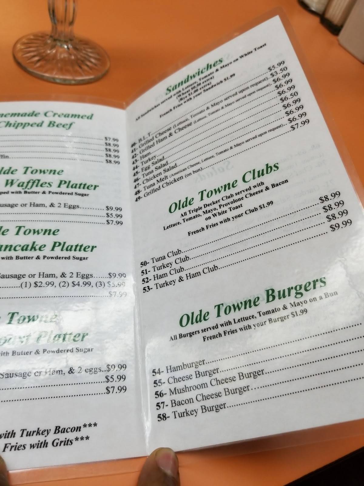 Menu at OTC Bar & Grille, Gaithersburg