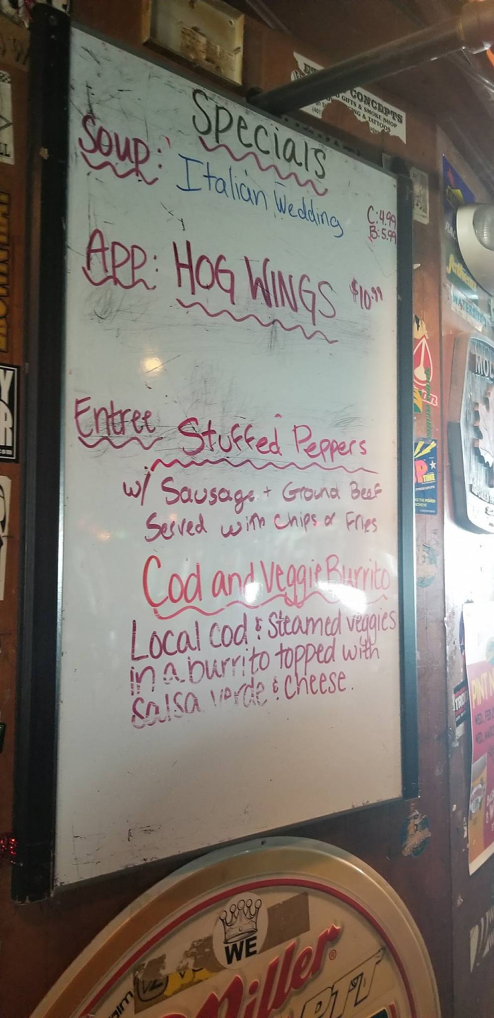 Menu at Ocean Mist pub & bar, South Kingstown