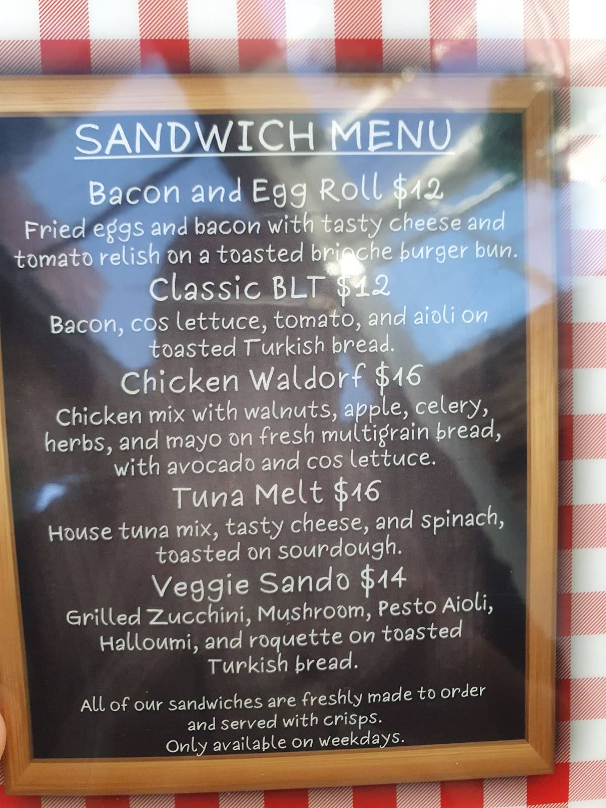 Menu at Old Man Drew cafe, Ascot Vale