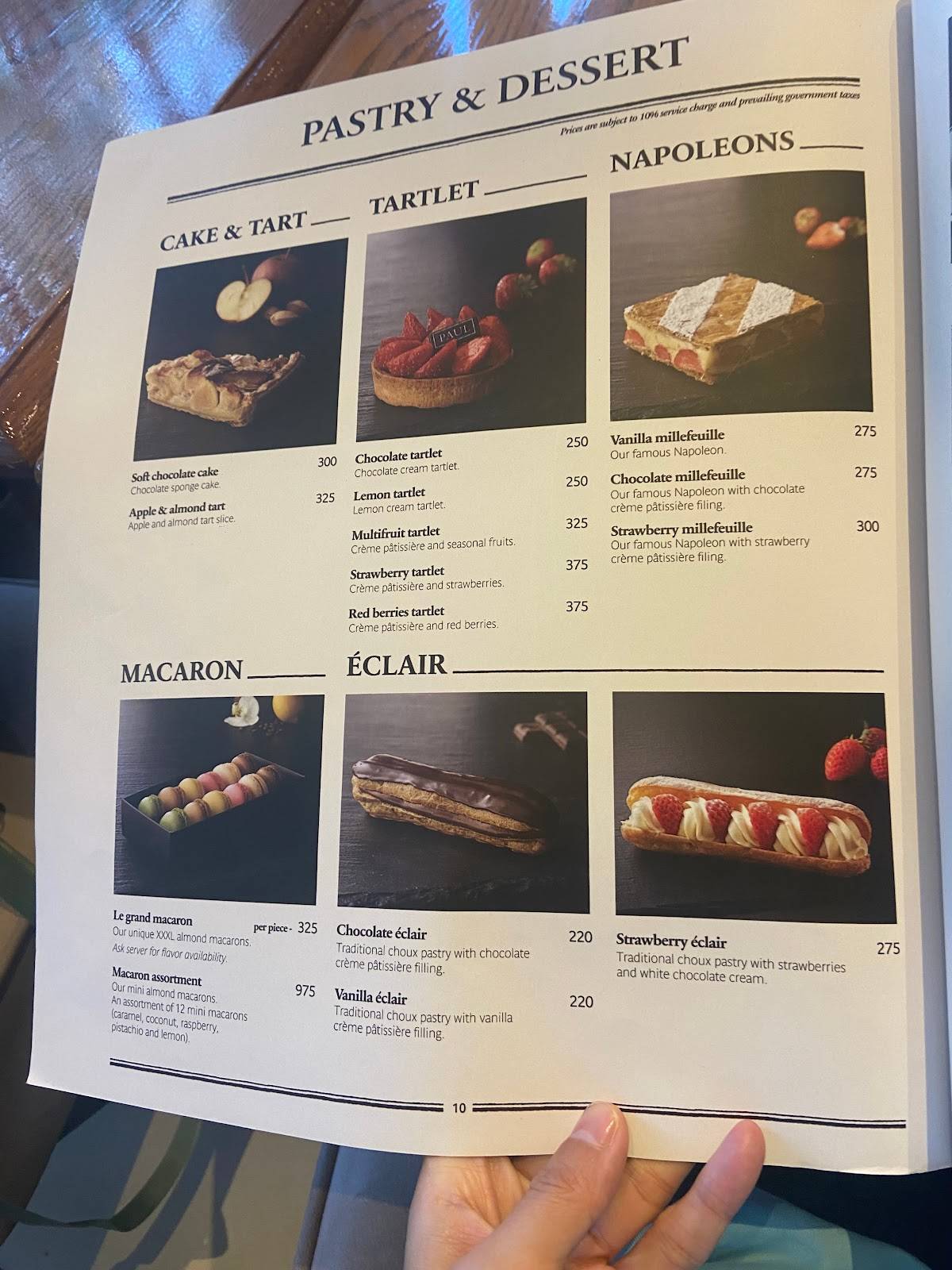 Menu at PAUL Boulangerie et Patisserie cafe, Taguig, G/F Bench Tower