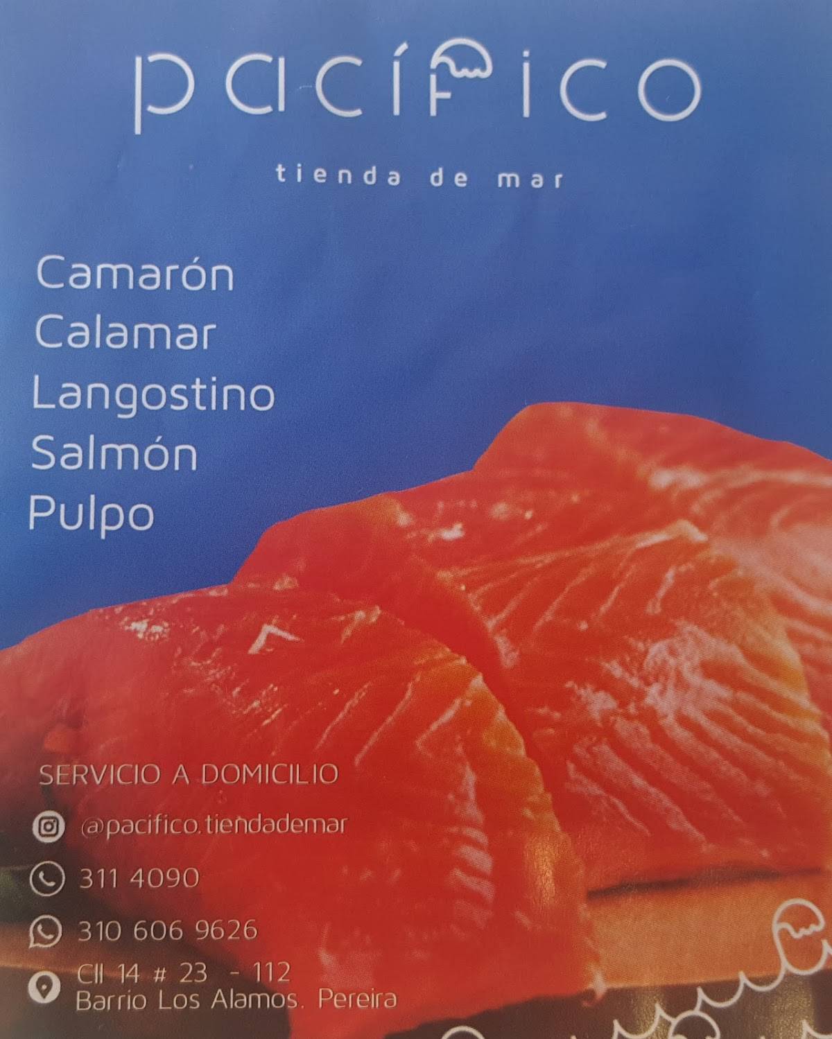 Menu at Pacífico Tienda De Mar restaurant, Pereira