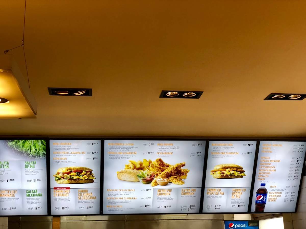 Menu at Panini, Brașov, Bulevardul 15 Noiembrie 40