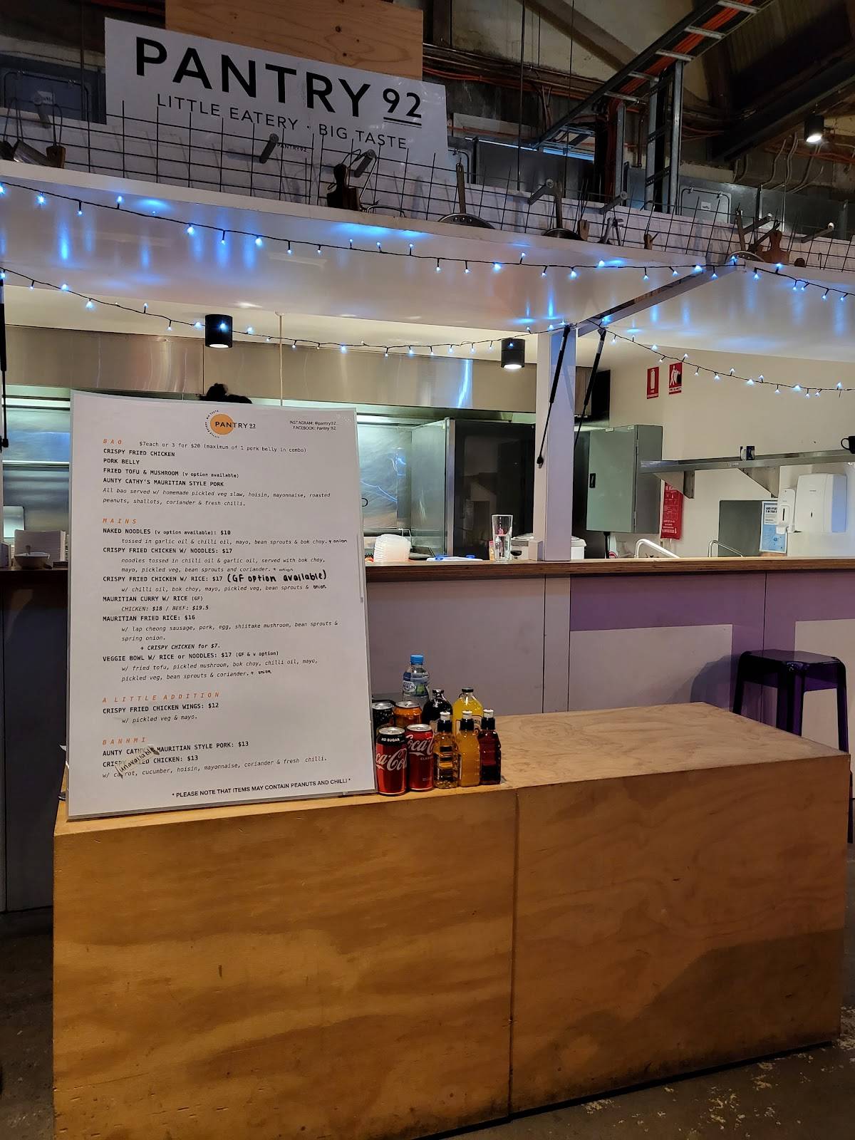 Menu at Pantry 92 restaurant, Fremantle