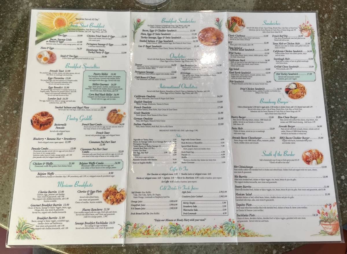 Menu at Park Pantry pub & bar, Long Beach