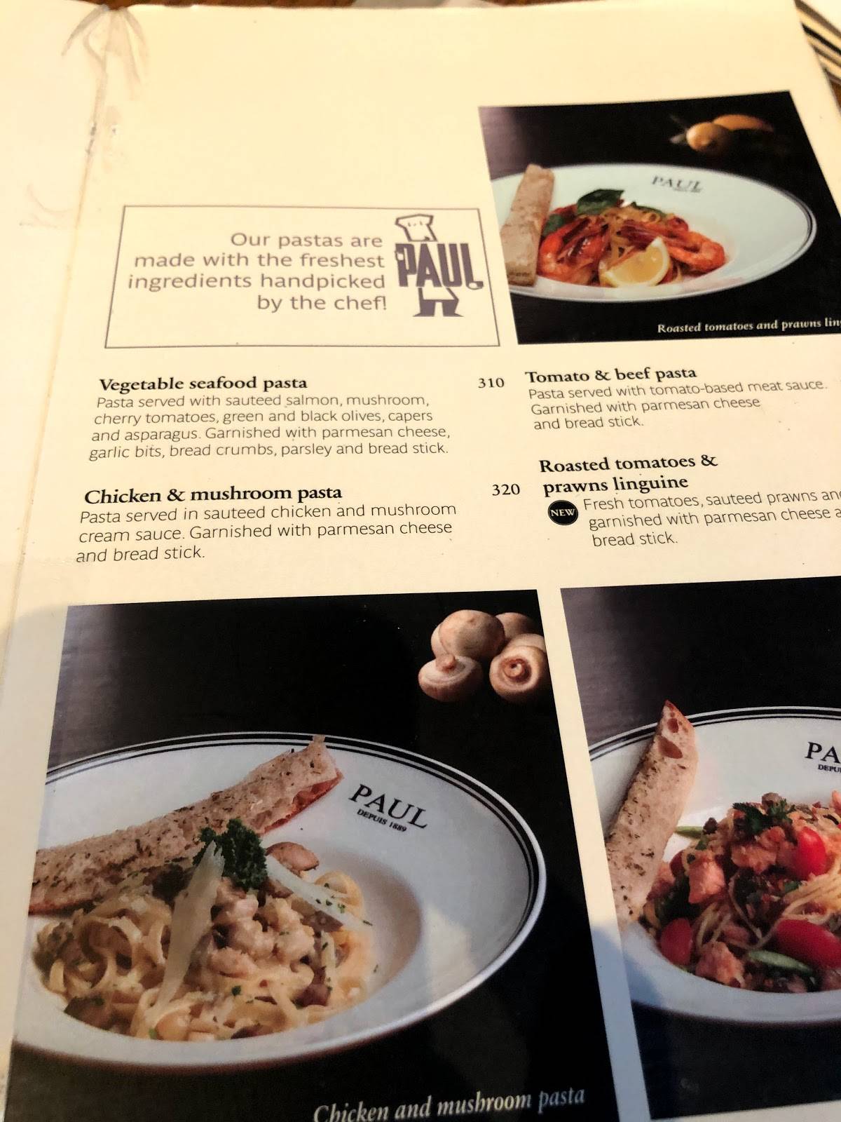 Menu at PAUL Boulangerie et Patisserie cafe, Taguig, G/F Bench Tower