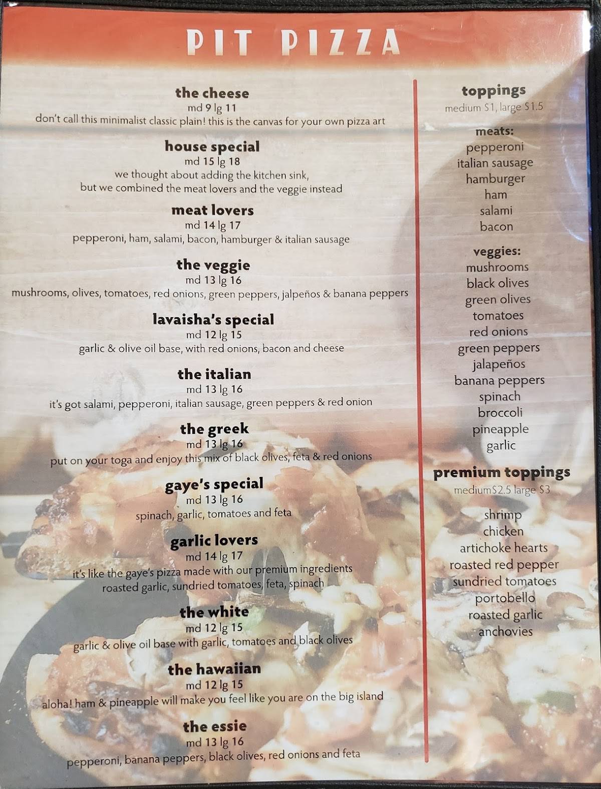 Menu at Pawleys Island Tavern restaurant, Pawleys Island