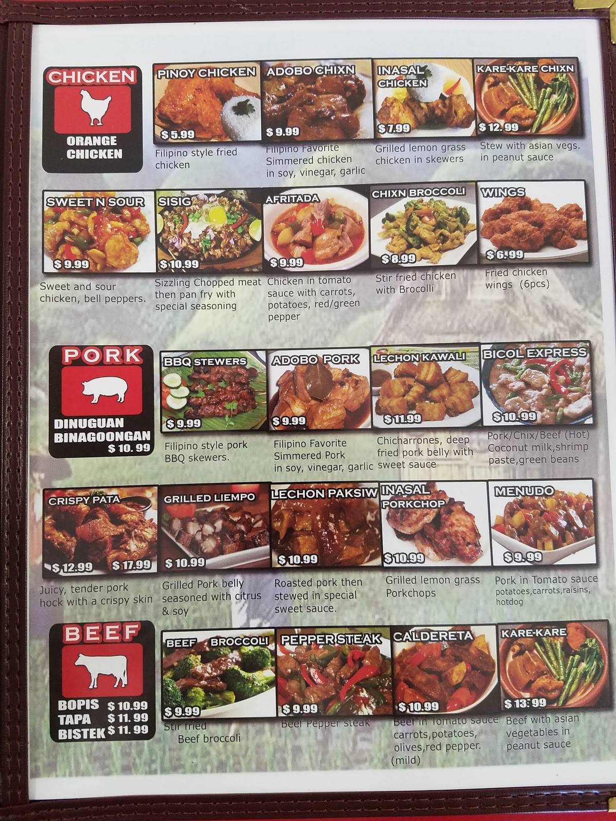 Menu at Lutong Pinoy 2 - Filipino Cuisine restaurant, Pembroke Pines