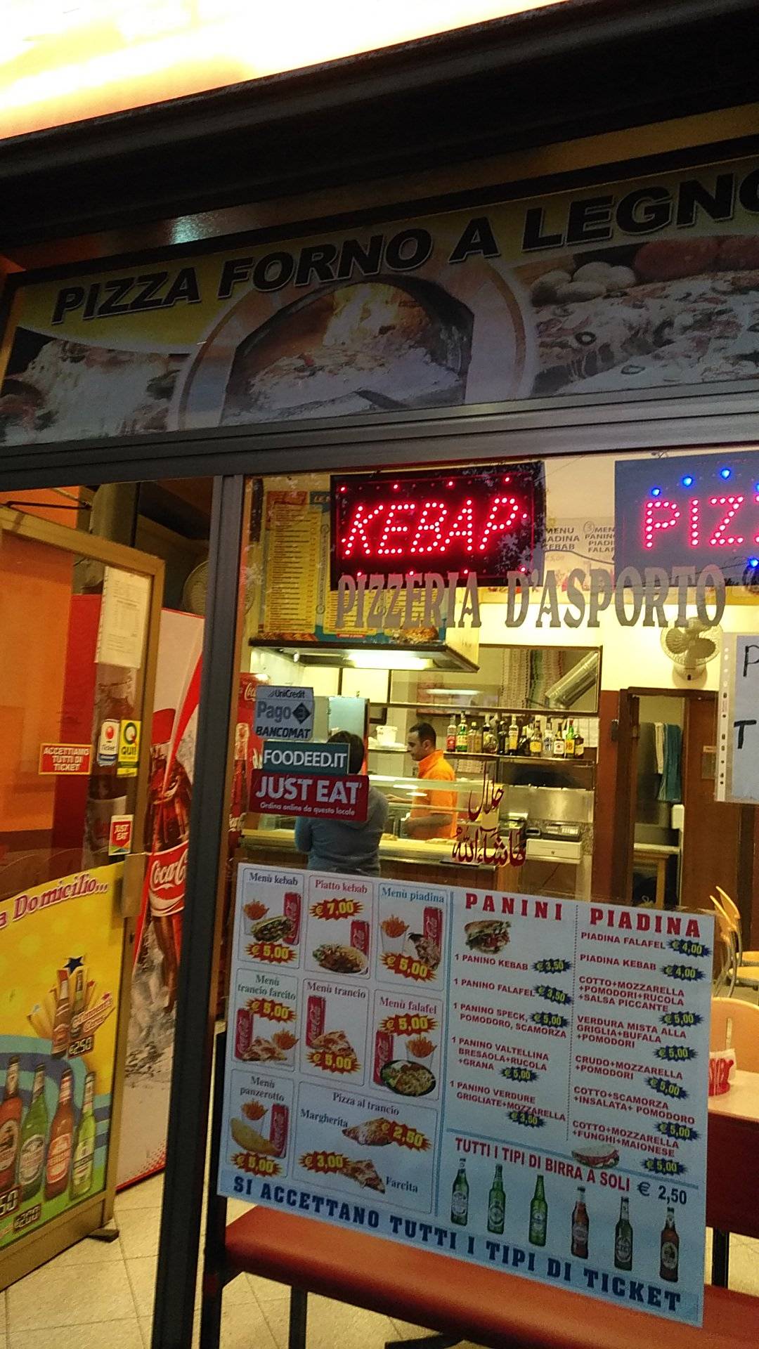 Menu au Pizzeria Mamo forno a legna al trancio Pizza classica, Kebab ...