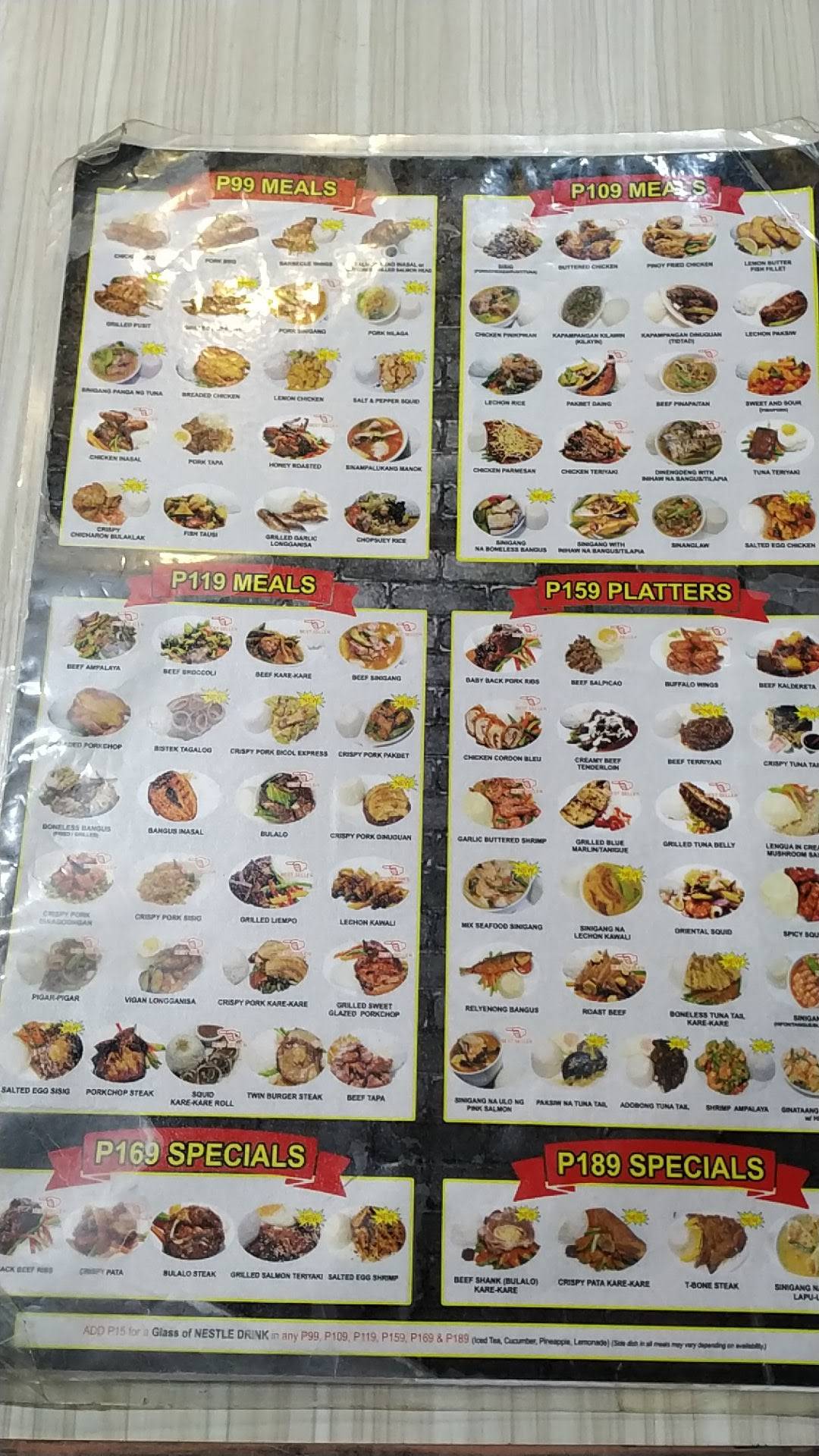 Menu at Point & Grill restaurant, Baguio, CH6X+Q5P