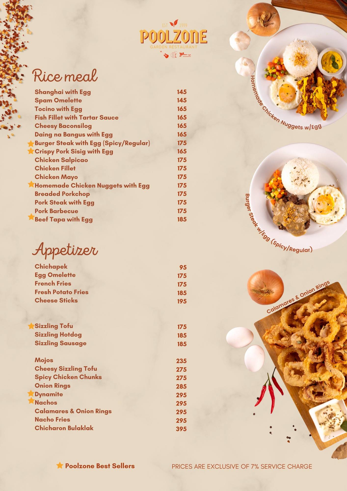Menu at Poolzone Garden Restaurant, Calamba