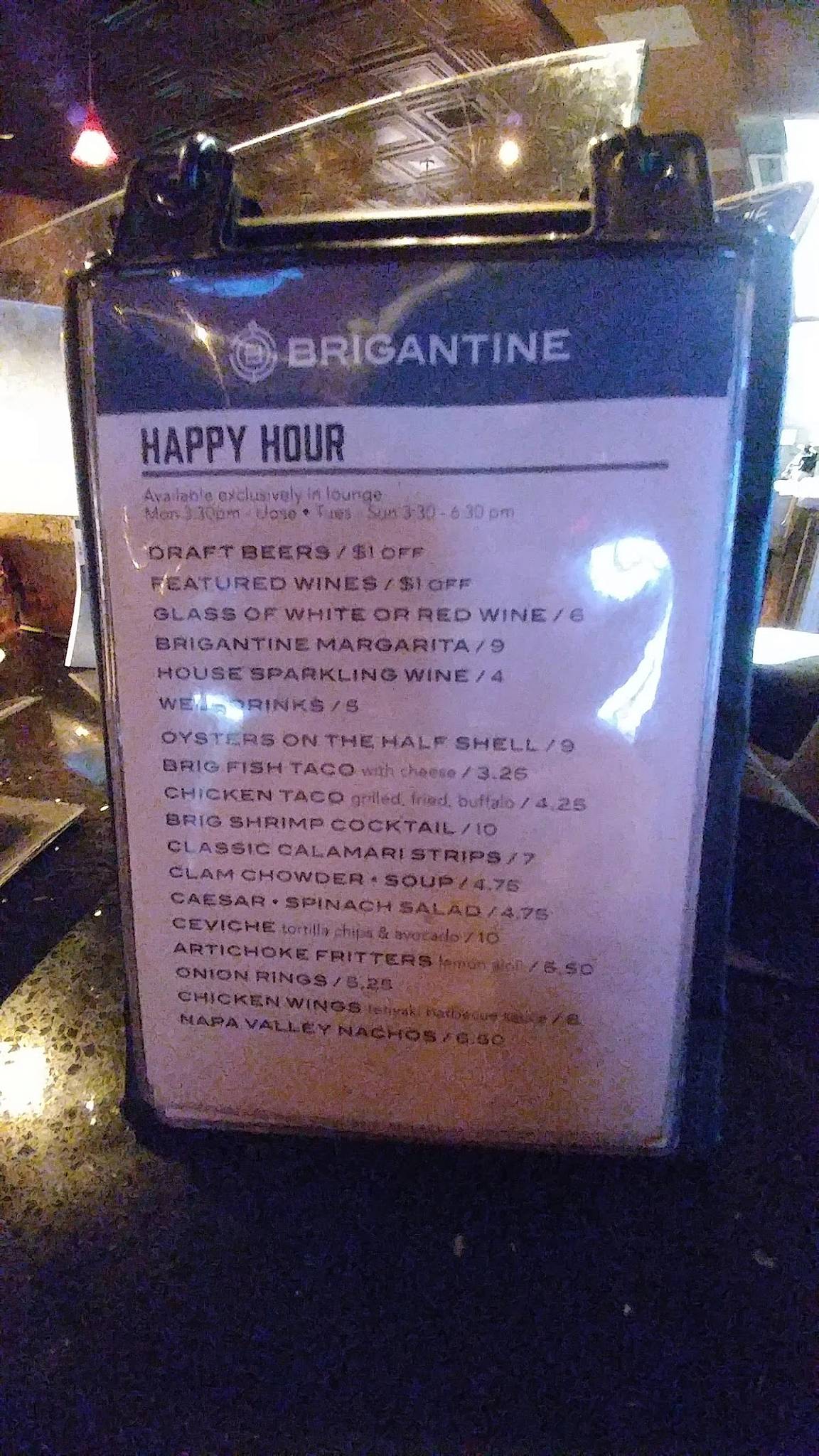 Menu at Brigantine Seafood & Oyster Bar, Poway, Poway Rd