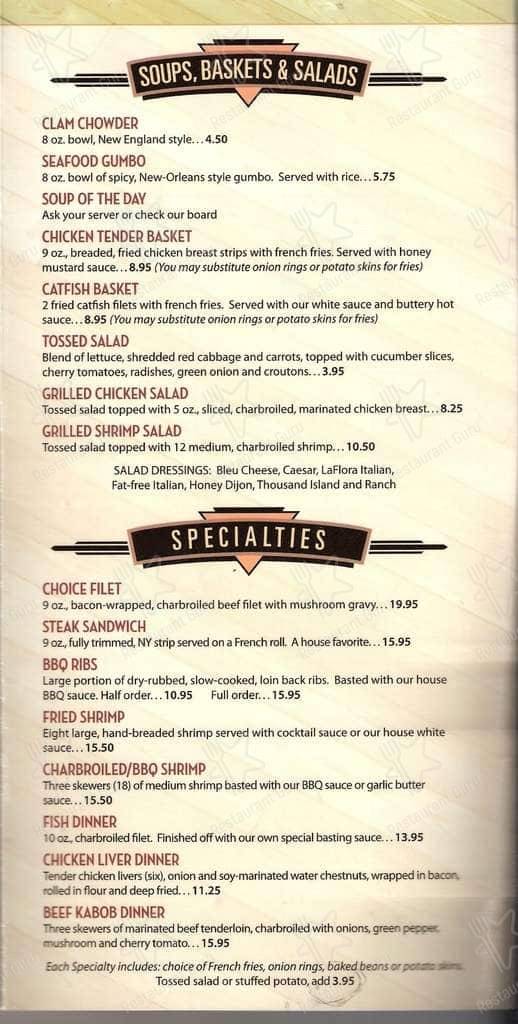Menu at Belmont Grill pub & bar, Memphis, Poplar Ave