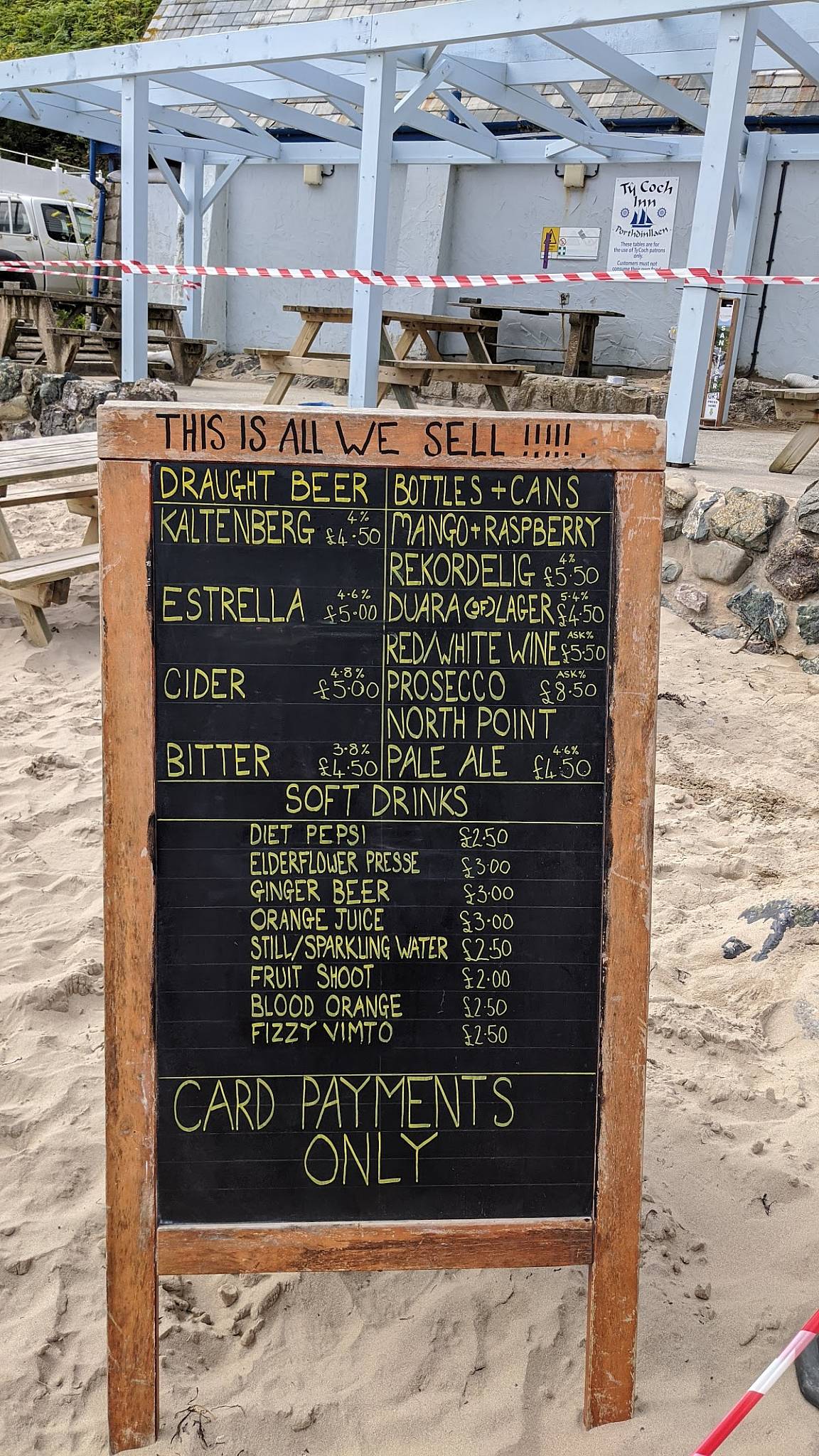 Menu at Tŷ Coch Inn pub & bar, Morfa Nefyn