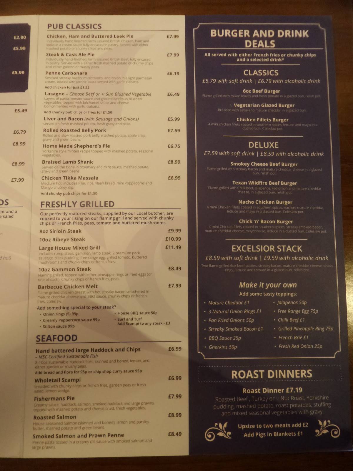 Menu at The Apollo pub & bar, Bridlington