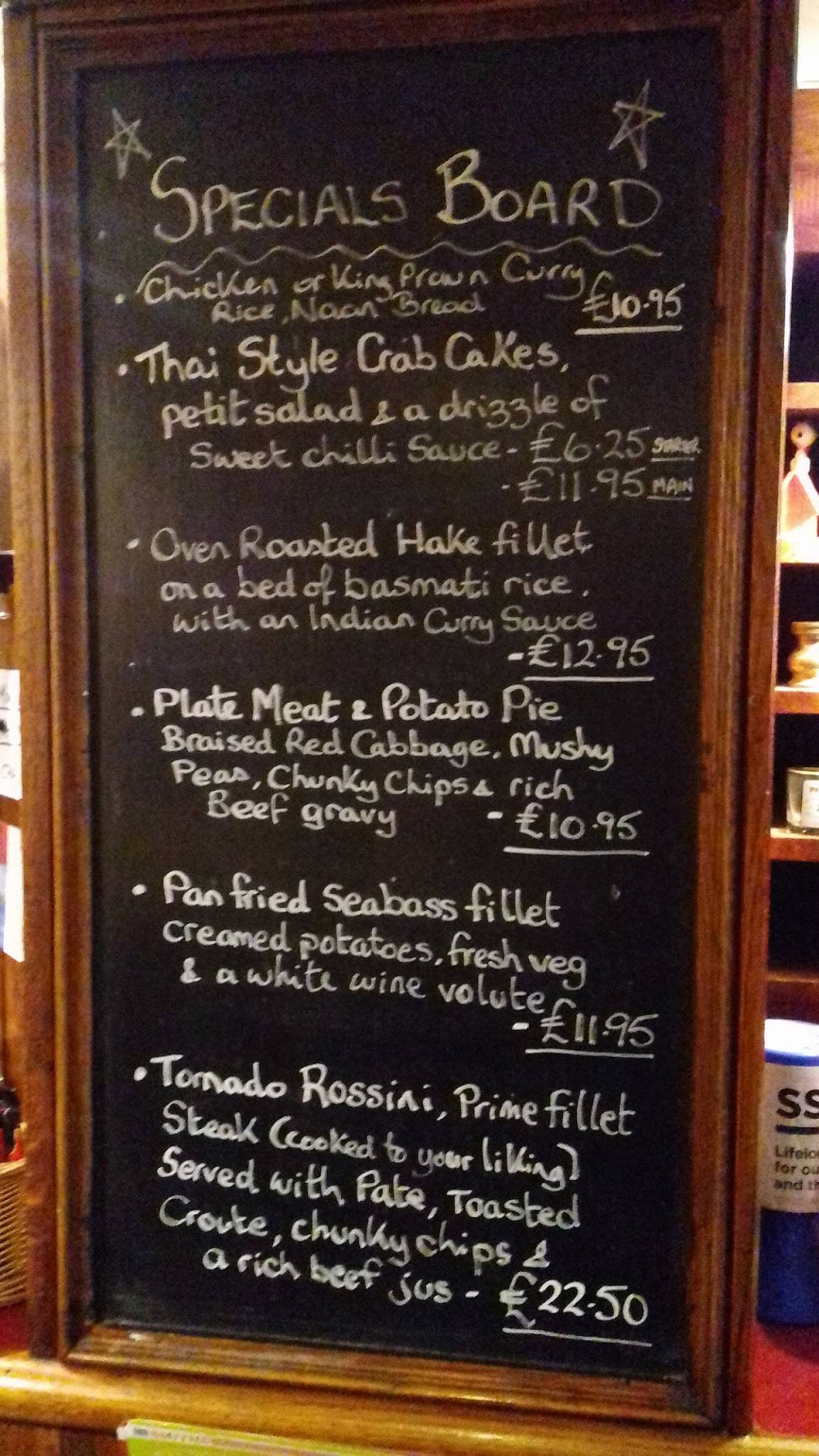 Menu at The Black Bull Inn & Restaurant, Blackburn, Old Langho Rd