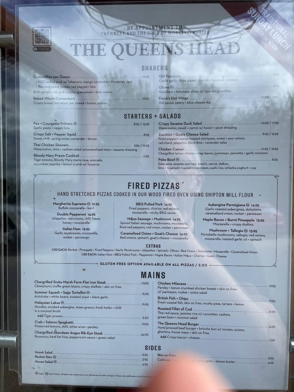 Menu at The Queens Head pub & bar, Bromsgrove, Sugarbrook Ln