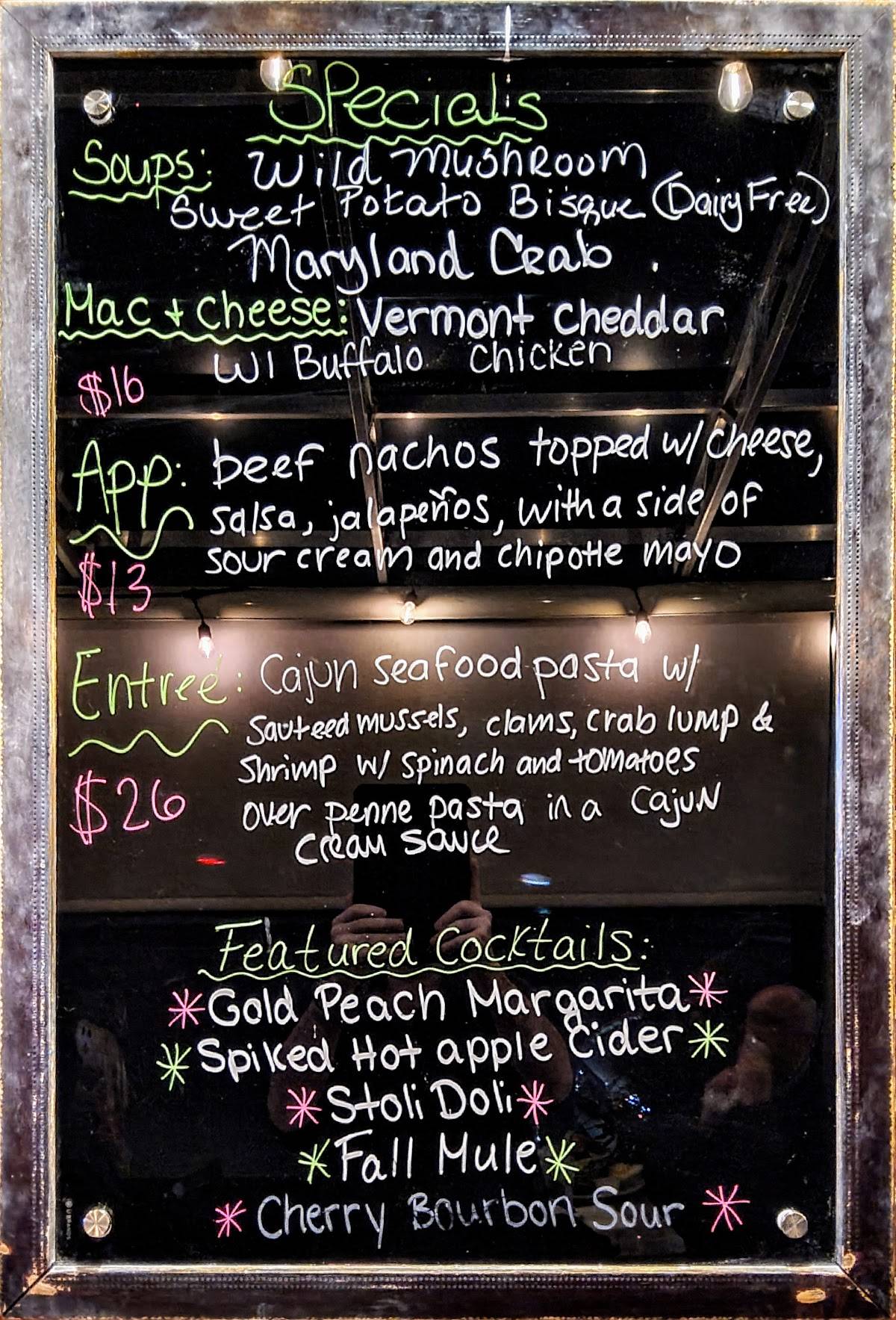 Menu at Pub of Penn Valley, Narberth