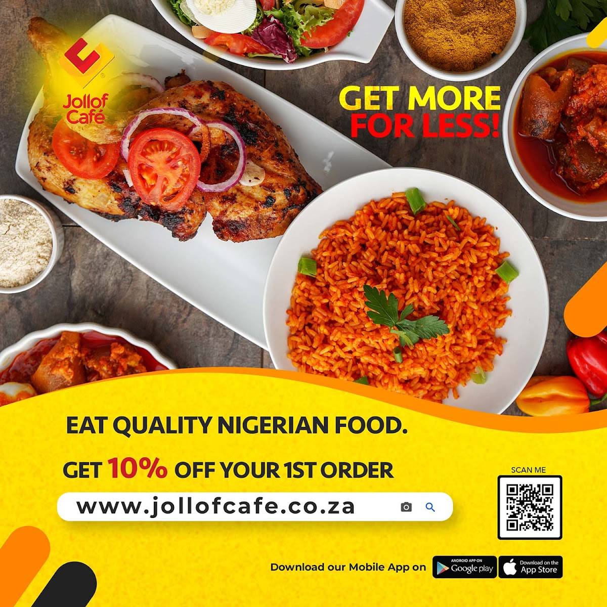 Menu au Jollof Cafe, Northriding, Randburg