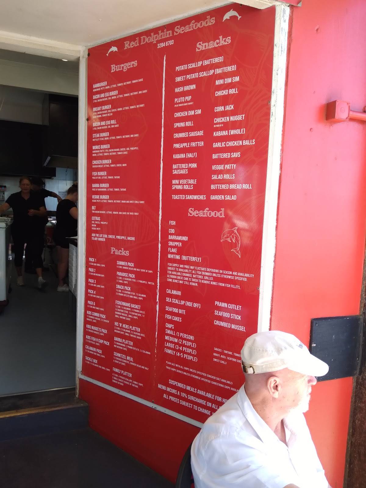 Menu at Red Dolphin Seafoods fast food, Margate