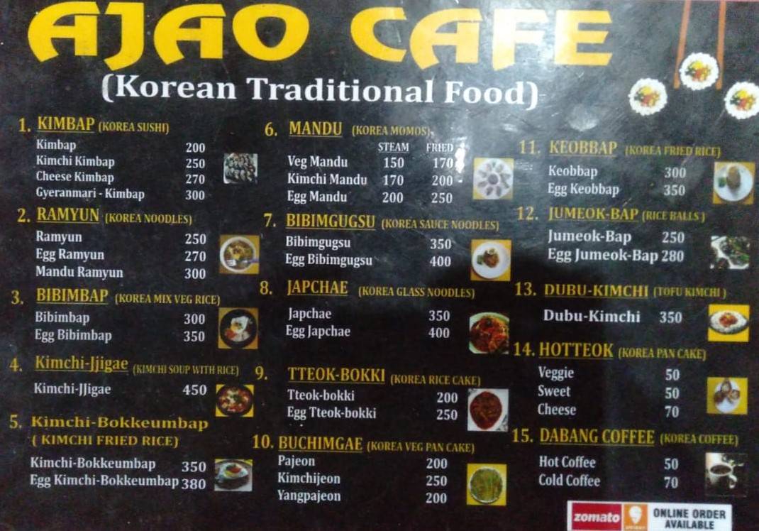 Menu at AJAO CAFE ( 오세요 한국식당 ) First Best Korean Restaurant l Jaipur ...