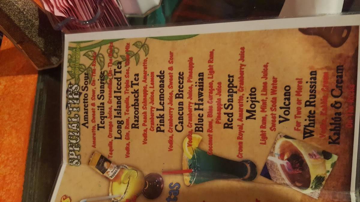 Menu at Amigo Juan restaurant, Texarkana, Morris Ln