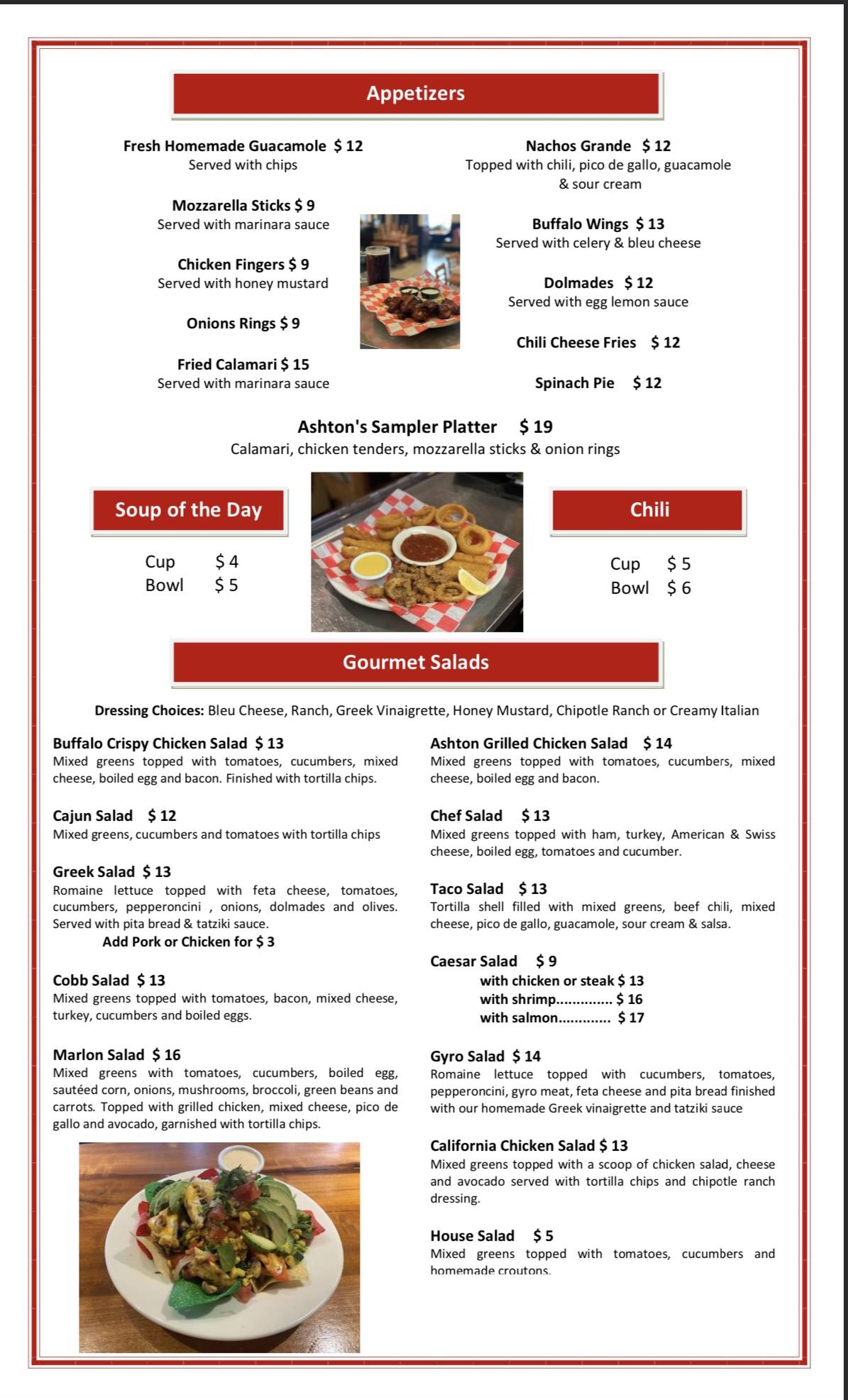 Menu at Ashton Family Restaurant, Manassas