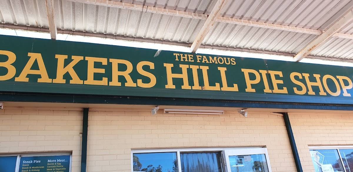 Menu at Bakers Hill Pie Shop restaurant, Bakers Hill