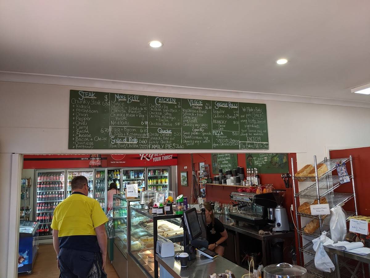 Menu at Bakers Hill Pie Shop restaurant, Bakers Hill