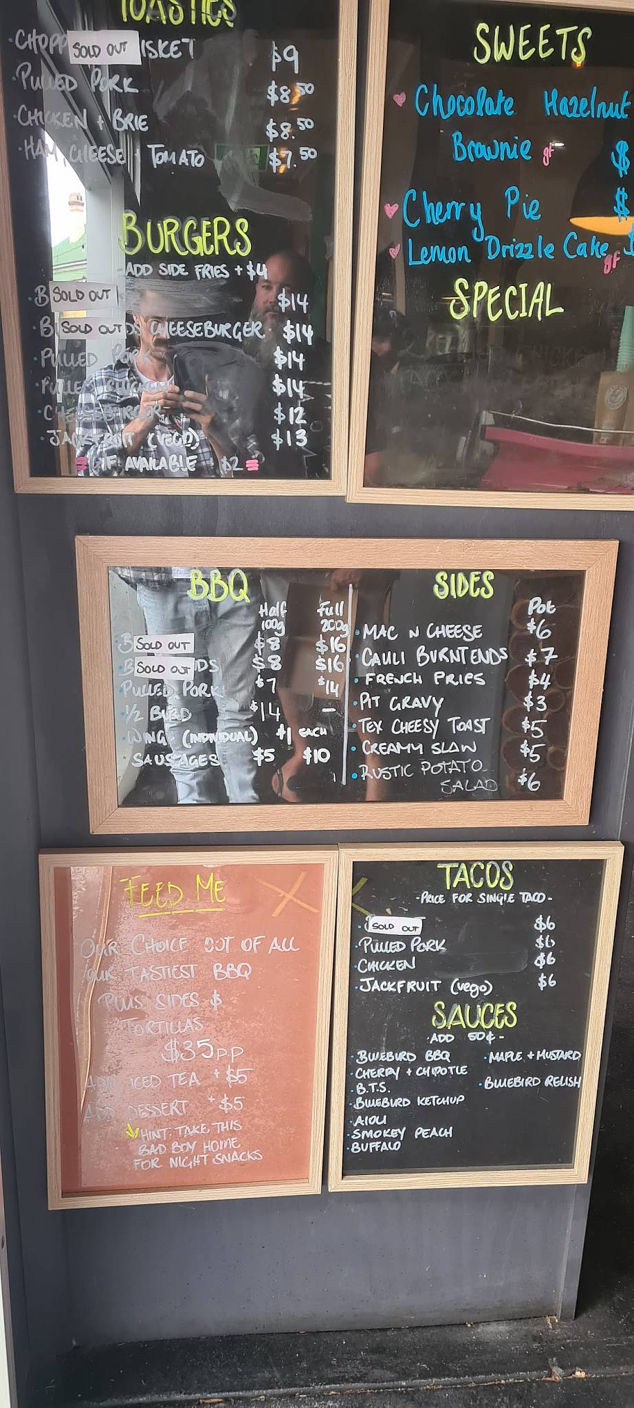 Menu at Bluebird Kitchen and Smokehouse restaurant, Warwick