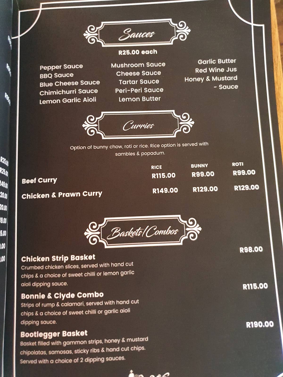 Menu at Booties Bar & Grill, Hillcrest