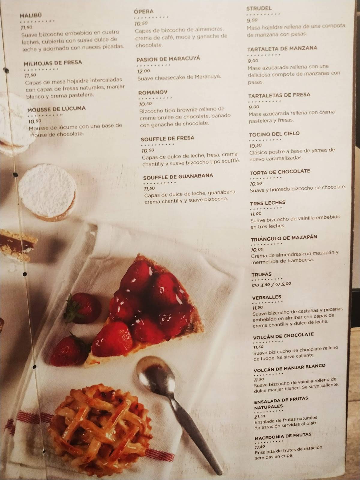 Carta del restaurante Delicass, San Isidro, C. Las Begonias 459