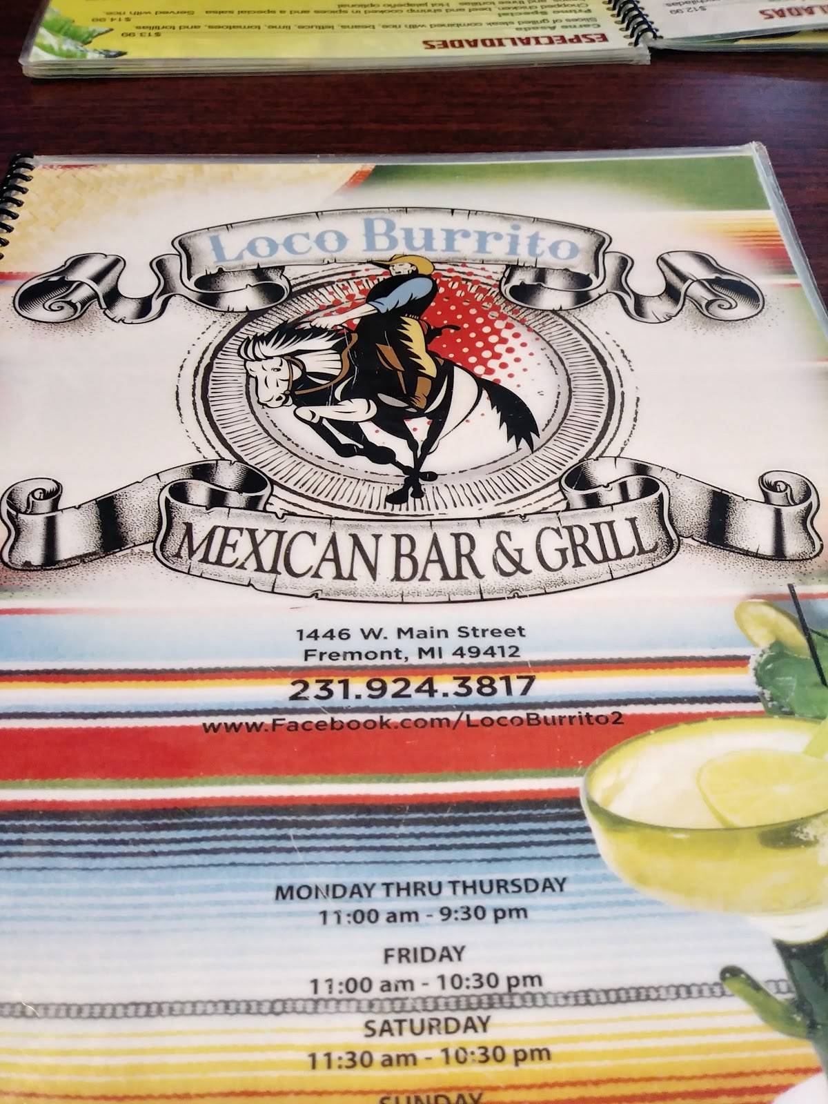 Menu at El Burrito Feliz restaurant, Fremont