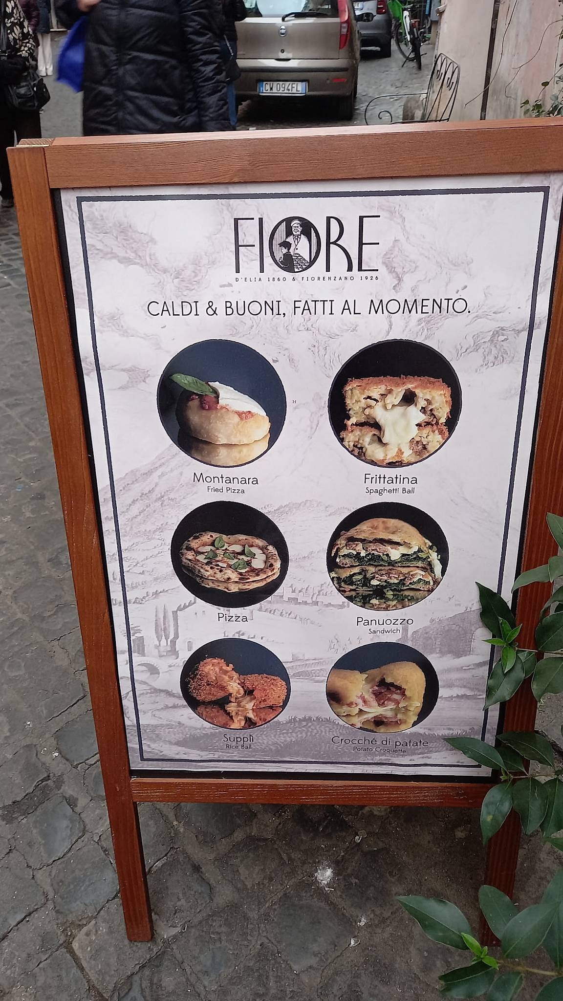Speisekarte von FIORE restaurant, ROM, Piazza Pollarola