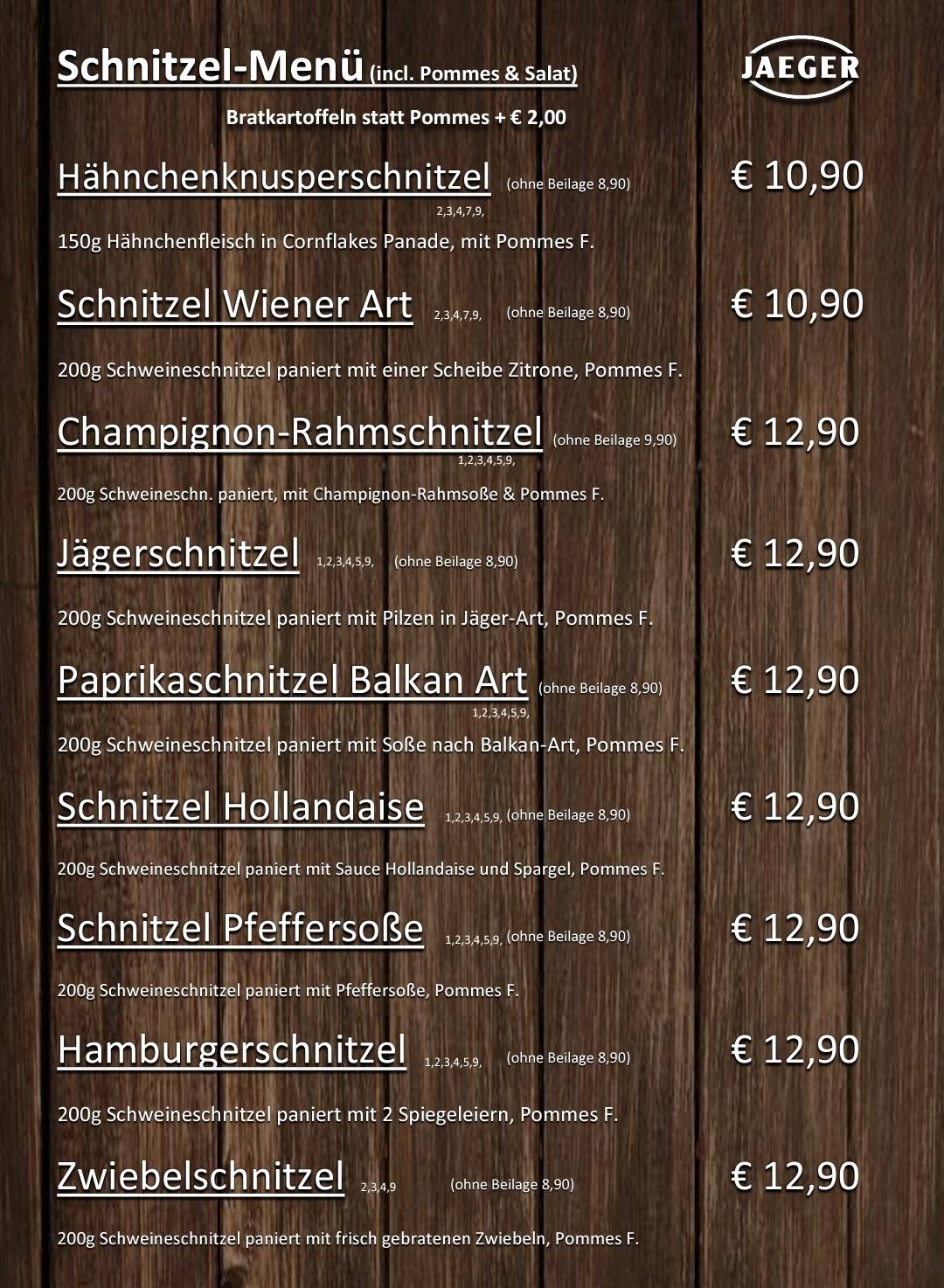 Speisekarte von Tankstelle JAEGER (Nord) restaurant, Lastrup