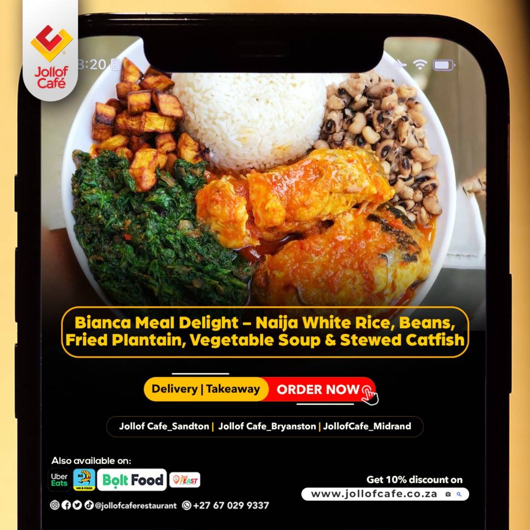 Menu au Jollof Cafe, Northriding, Randburg