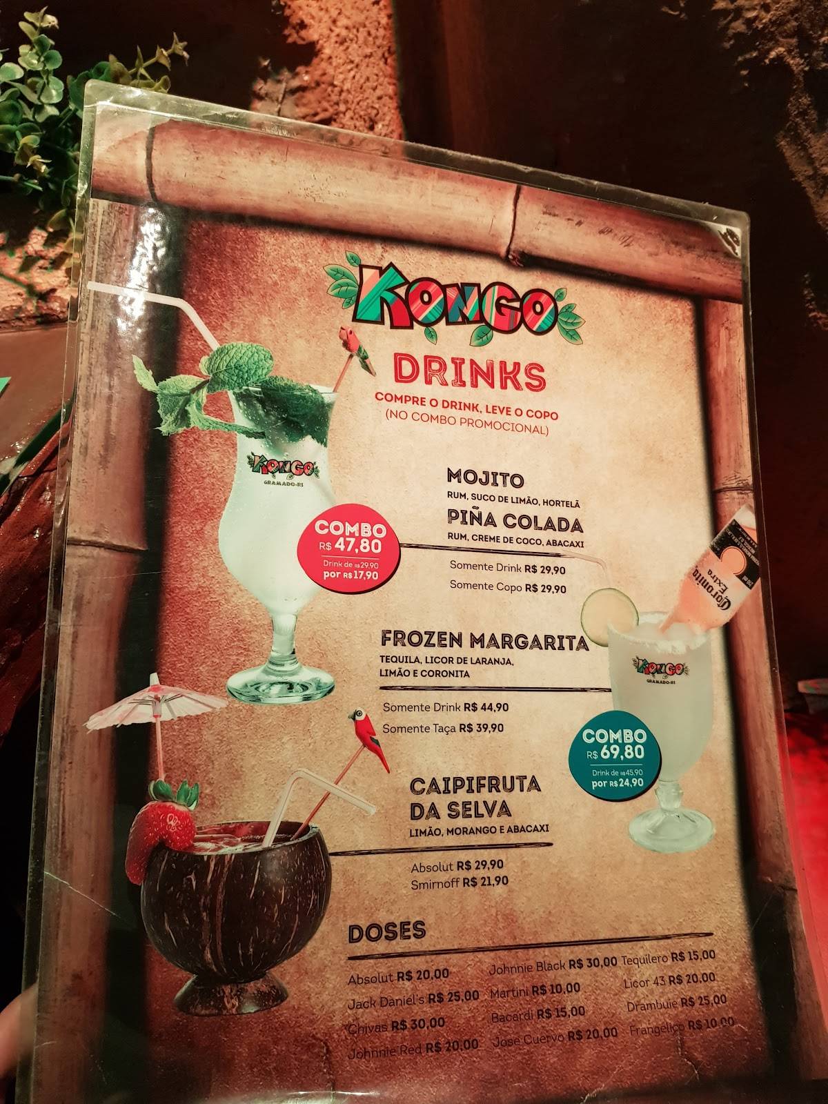 Menu em Kongo Pizzaria Temática, Gramado