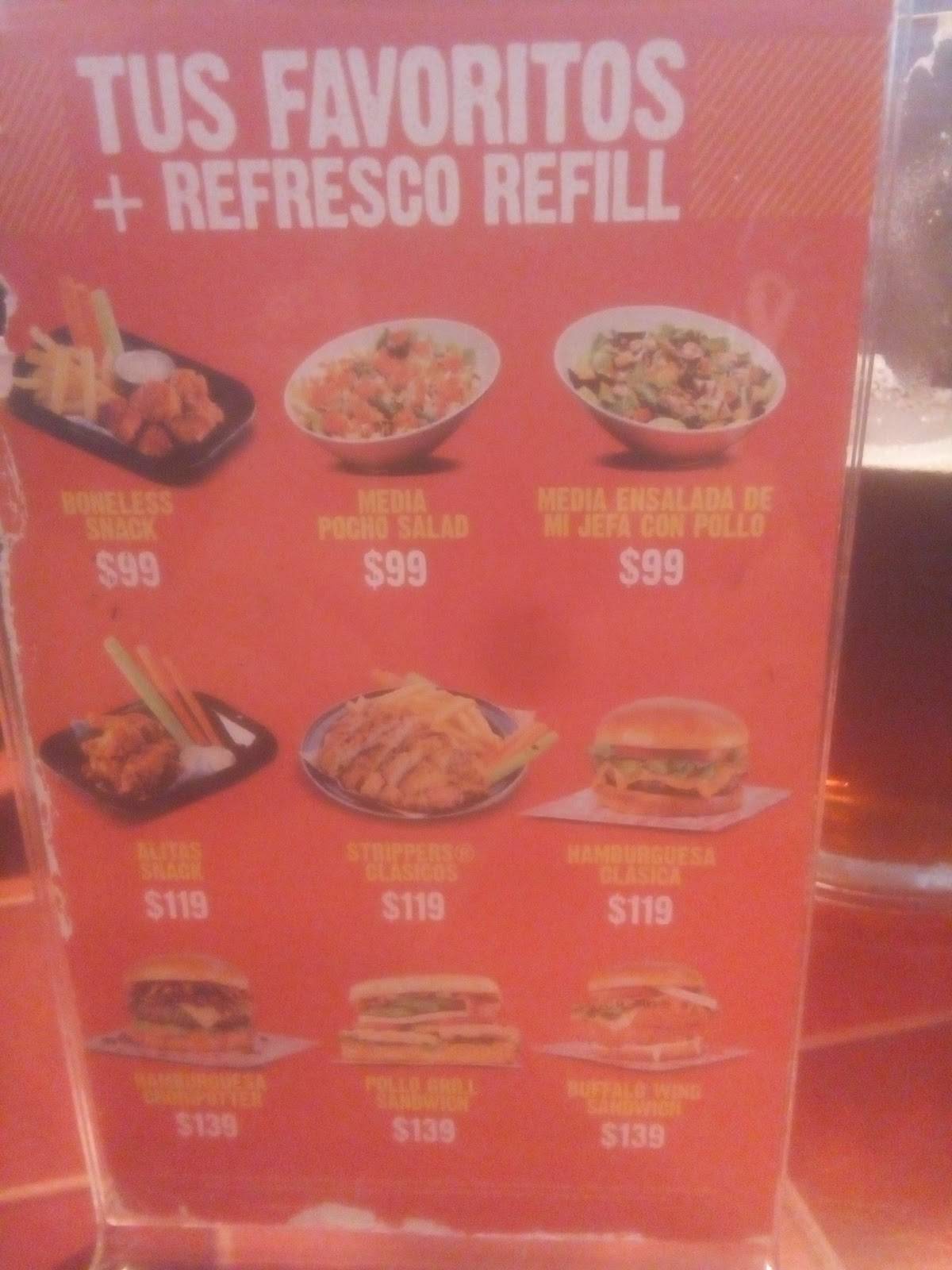Carta del restaurante Las Alitas Coatzacoalcos, Coatzacoalcos, Local A