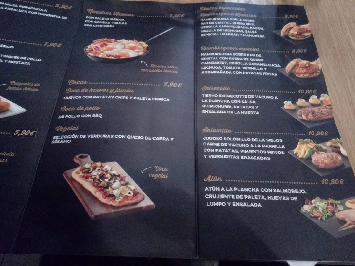 Carta del restaurante Lizarrán - Las Rosas, Madrid, Avda Guadalajara Nº 2