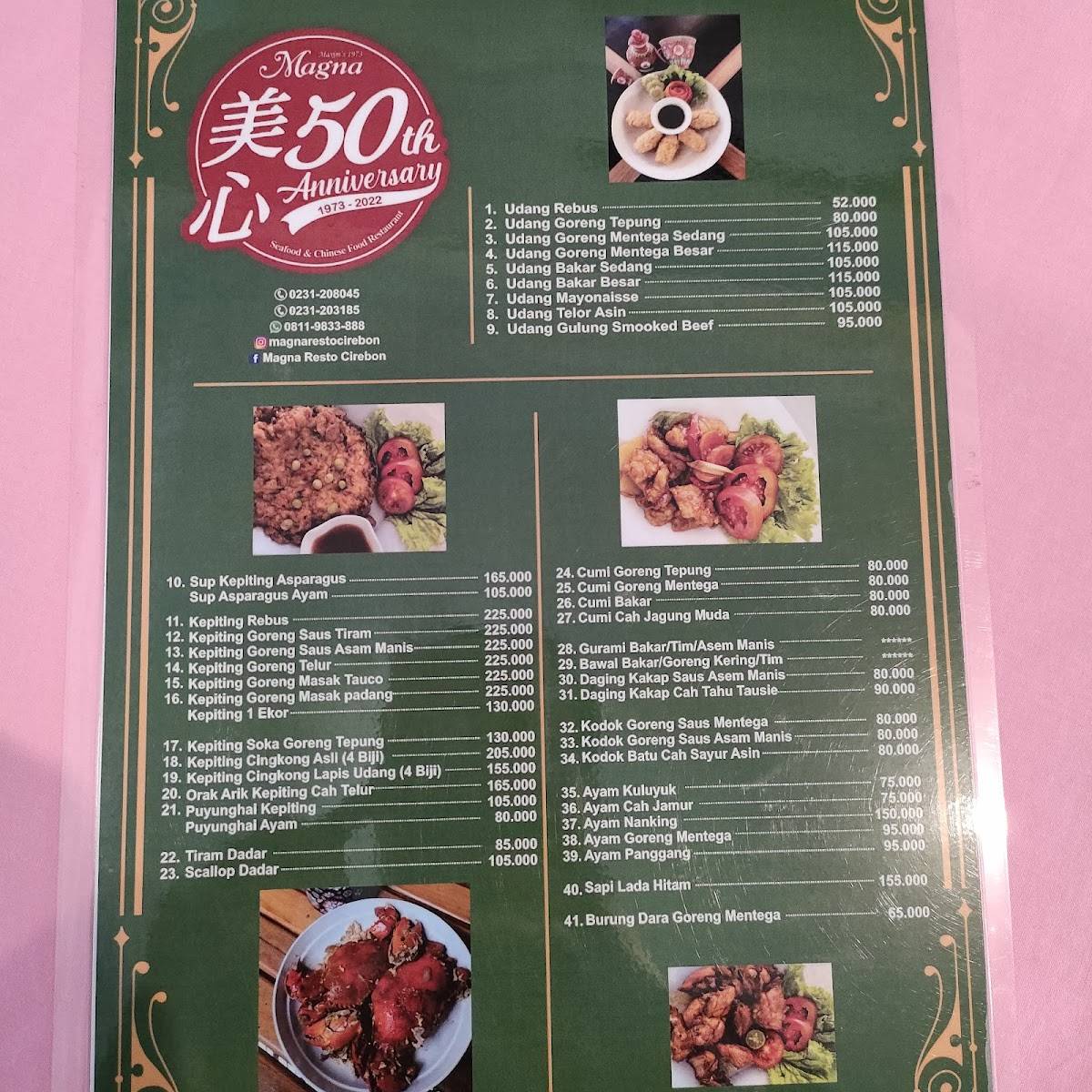 Menu at Magna Resto Cirebon restaurant, Cirebon