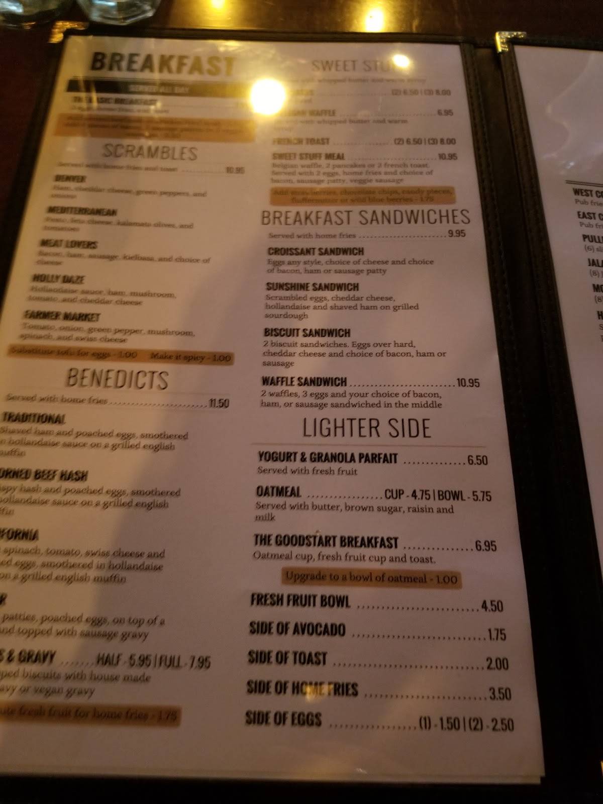 Menu at Mandy's Family Restaurant, Eugene