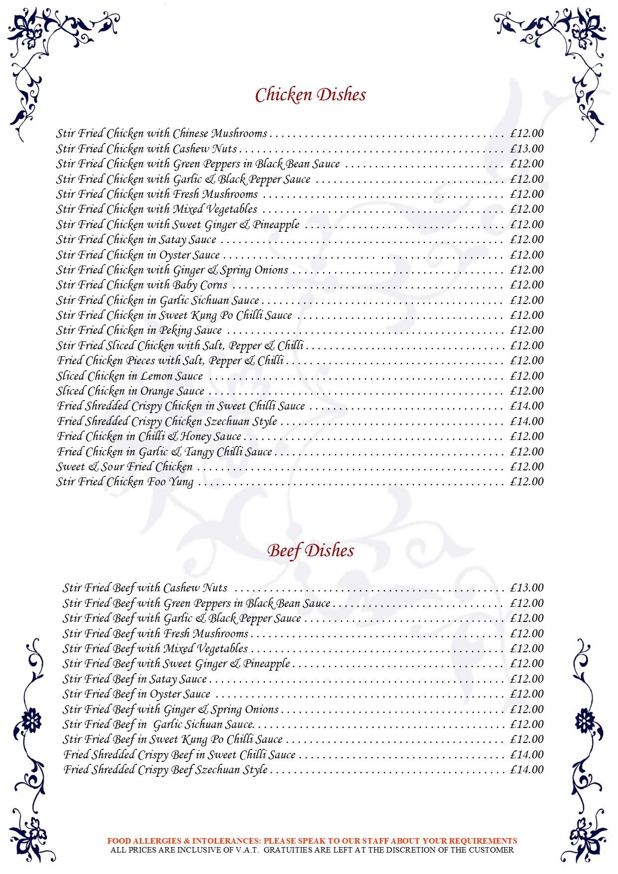 Menu at Maplewood Restaurant, Widnes, Warrington Rd