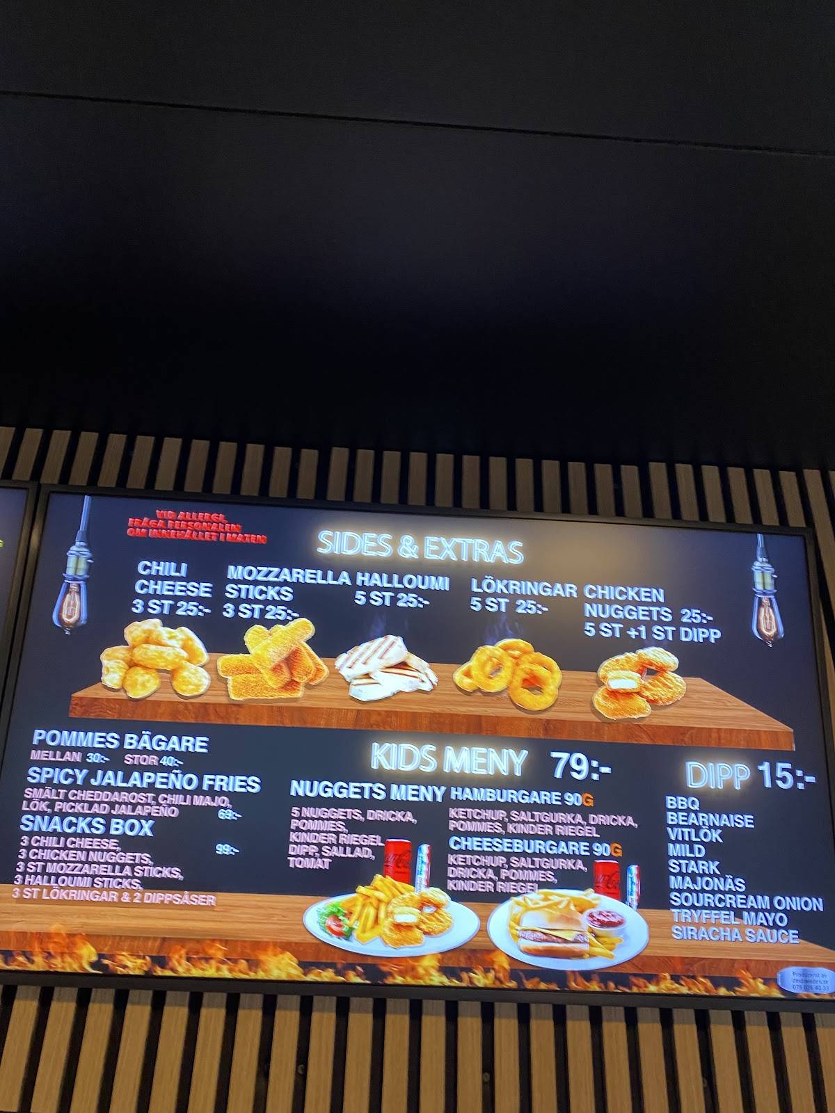 Menu at Mico's Grill restaurant, Kävlinge