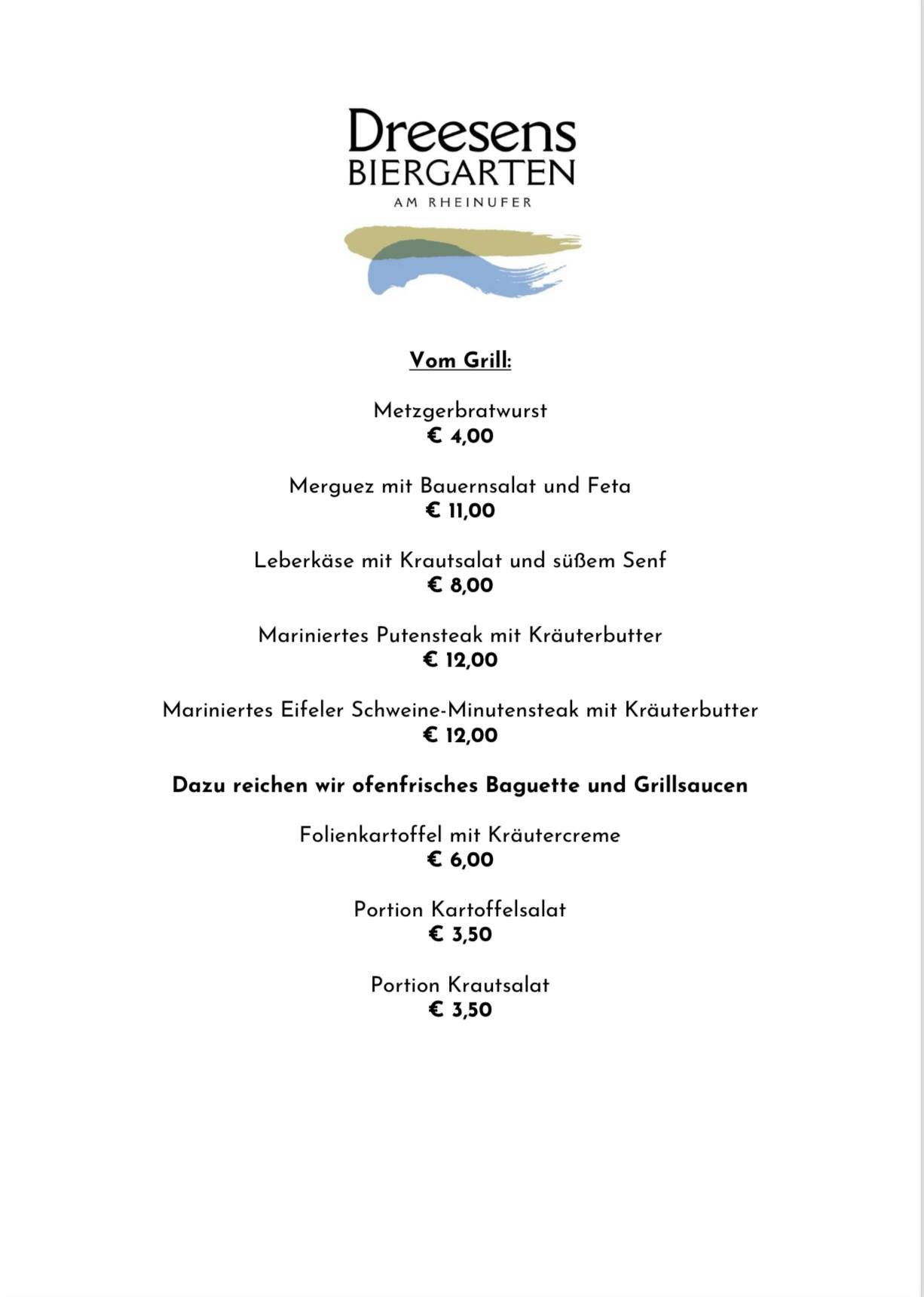 Speisekarte von Rheinhotel Dreesen GmbH restaurant, Bonn