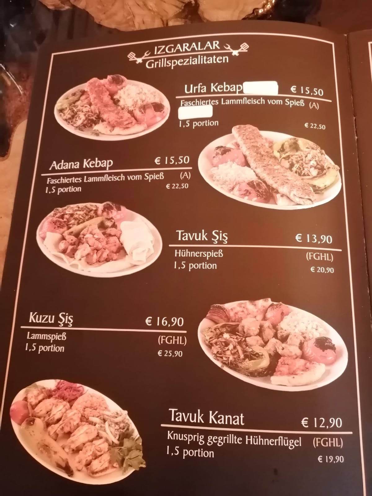 Speisekarte von Sultan Grill Restaurant, Linz