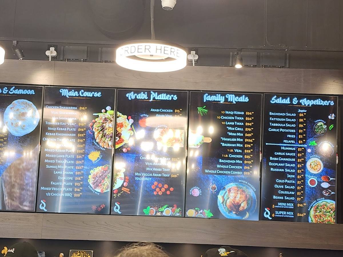 Menu at Sumaq Iraqi Charcoal Grill (Mississauga) restaurant, Mississauga